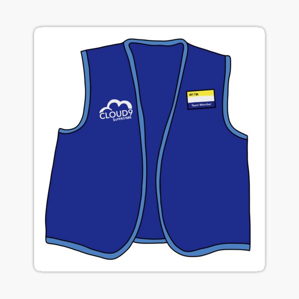 "Cloud 9 Vest" Sticker for Sale by TheDevilsArt | Redbubble
