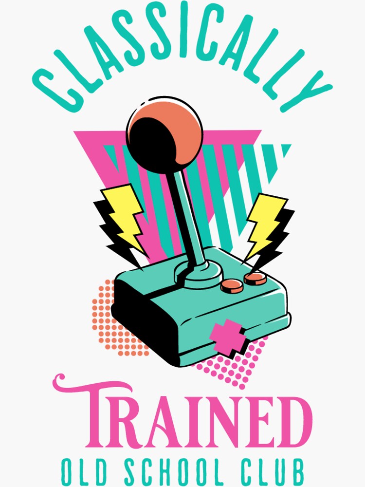 "Classically Trained Oldschool Gamer" Sticker for Sale by ...