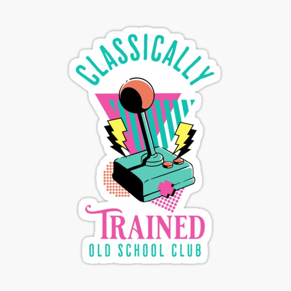 "Classically Trained Oldschool Gamer" Sticker for Sale by ...