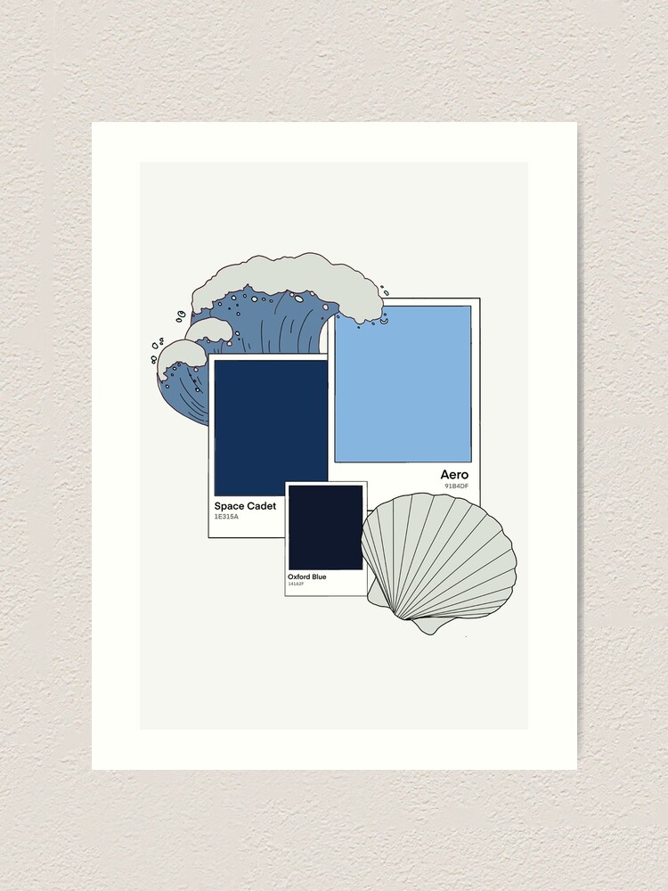 "Ocean Color Palette Swatches Collage " Art Print for Sale by ...