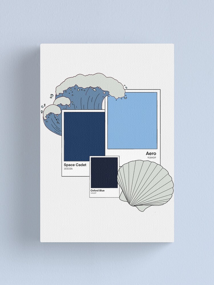 "Ocean Color Palette Swatches Collage " Canvas Print for Sale by ...
