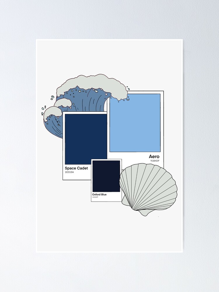 "Ocean Color Palette Swatches Collage " Poster by StargirlWares | Redbubble