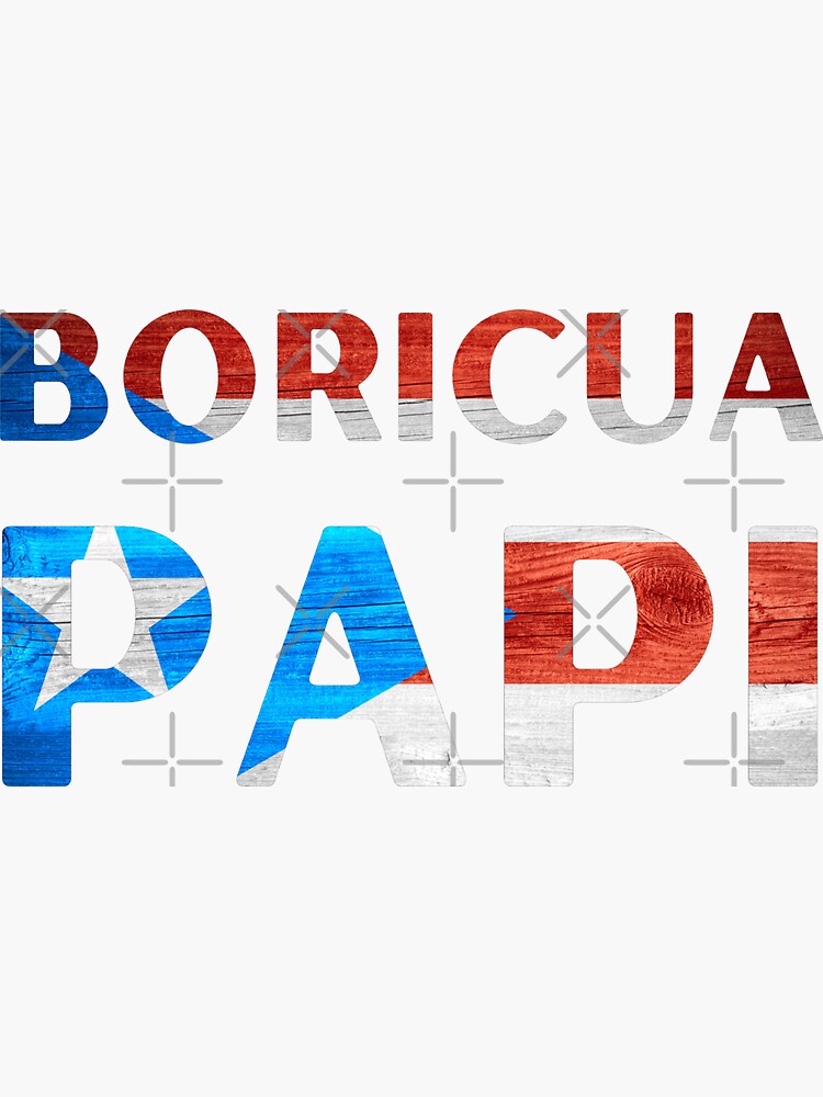 Pegatina «BANDERA BORICUA PAPI PUERTO RICO PARA UN ORGULLOSO ...