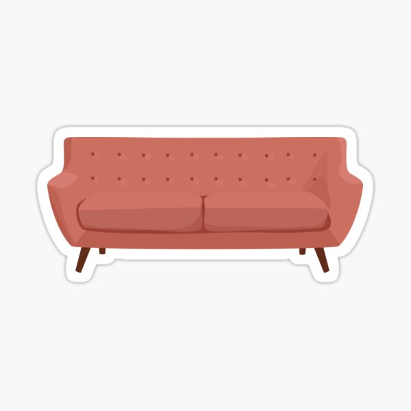 "Mid Century Couch" Sticker for Sale by MineEyes | Redbubble