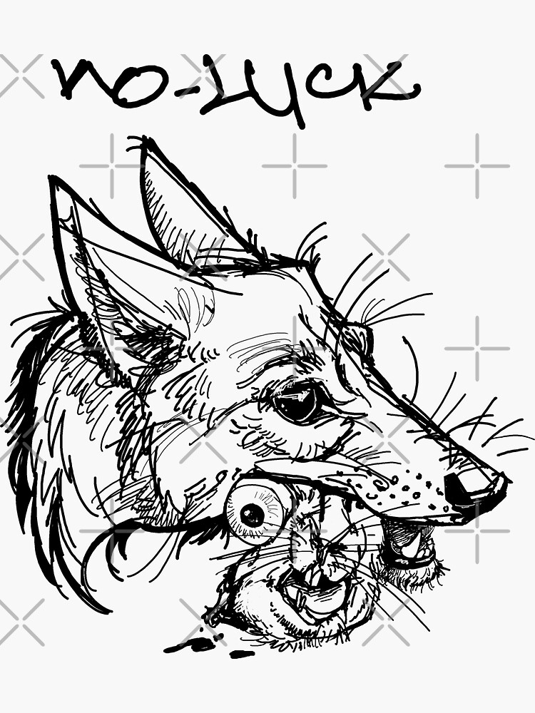 "Wolf eating rabbit" Sticker for Sale by NoLuckSkate | Redbubble