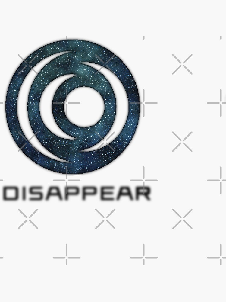 "Disappear Symbol - Cosmic" Sticker for Sale by GlowstickDesign | Redbubble