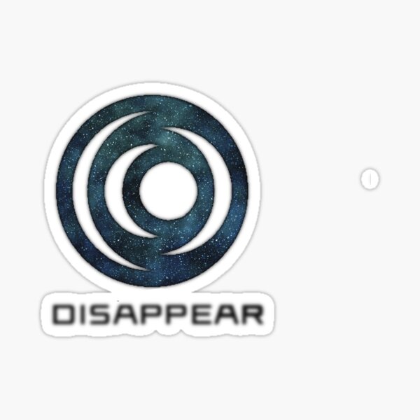 "Disappear Symbol - Cosmic" Sticker for Sale by GlowstickDesign | Redbubble
