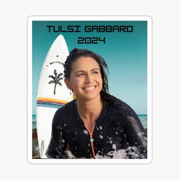 "TULSI BEACH SURF" Sticker for Sale by crazycow1611 | Redbubble