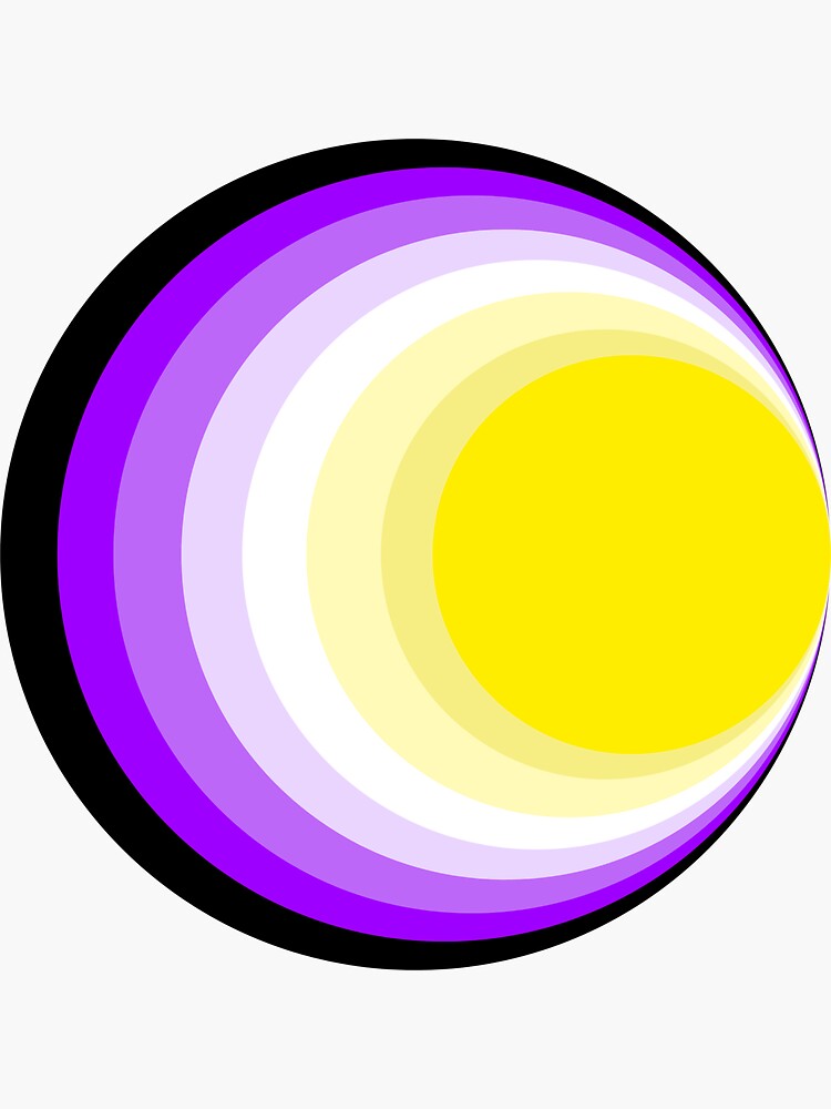 "Non-Binary Color Gradient Circle " Sticker for Sale by RLB-Merch ...