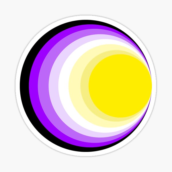 "Non-Binary Color Gradient Circle " Sticker for Sale by RLB-Merch ...