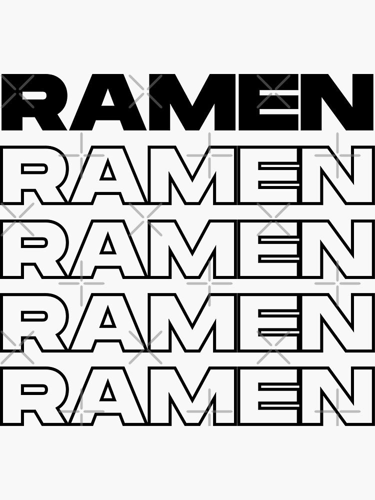 "raman" Sticker for Sale by garlicfriendsco | Redbubble