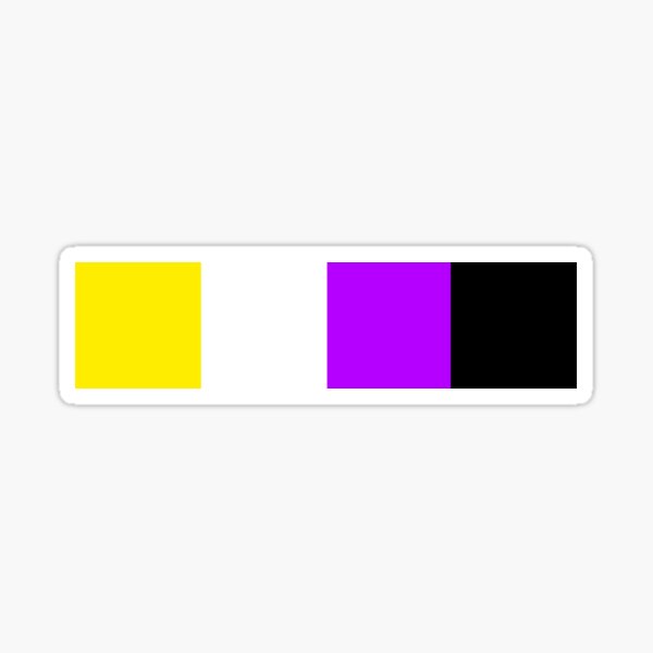 "Non-Binary Color Squares" Sticker for Sale by RLB-Merch | Redbubble
