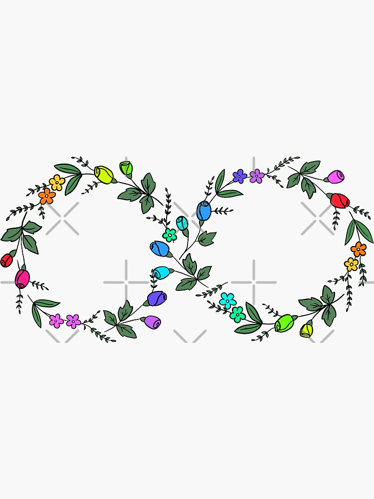 "Autism Floral Rainbow Infinity " Sticker for Sale by ozarkforestdsgn ...