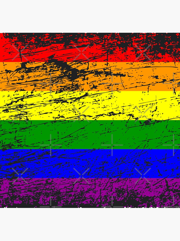 "Pride Gay Flag - Distressed LGBTQ Rainbow Pride " Sticker for Sale by ...