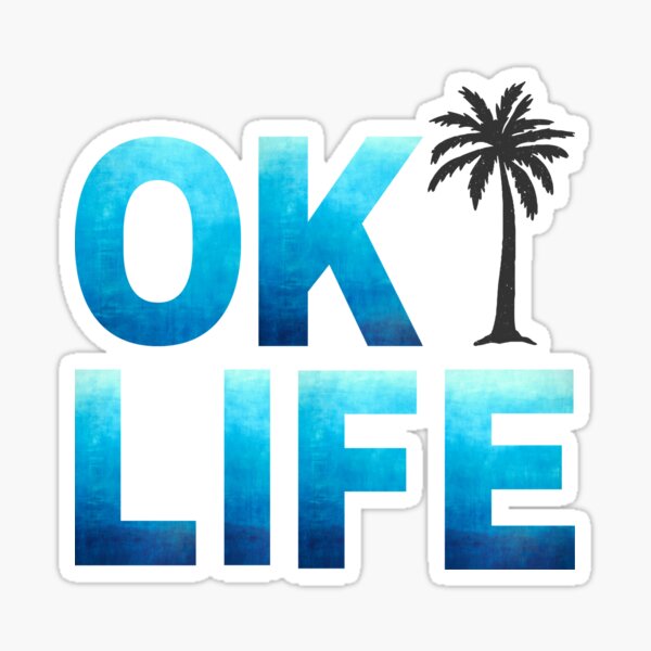 "Oki Life Palm Trees Okinawa" Sticker for Sale by AnaMiyagi | Redbubble