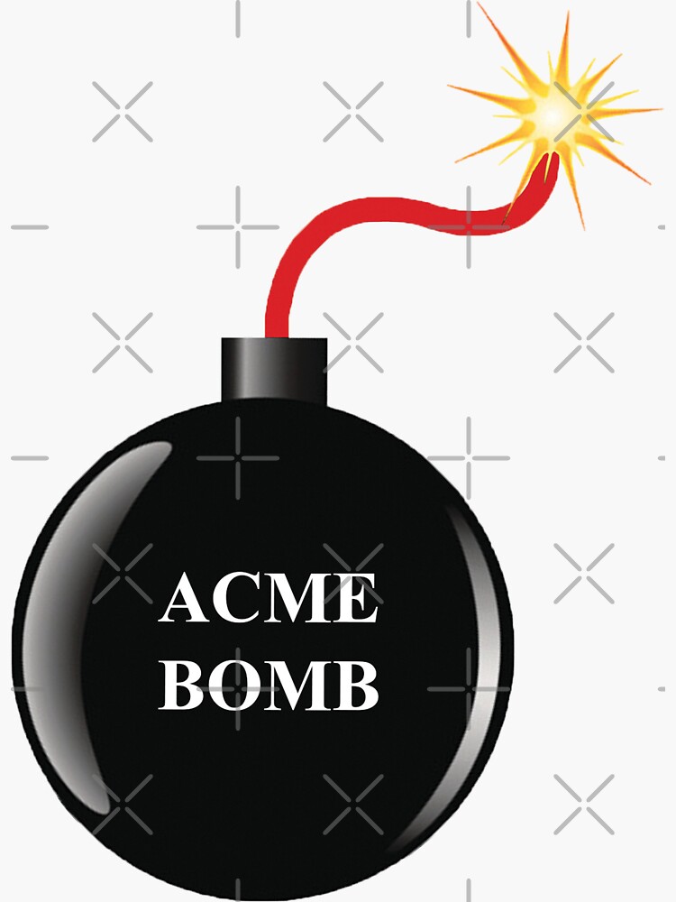 "The Acme Bomb from Roadrunner" Sticker by Drewaw | Redbubble