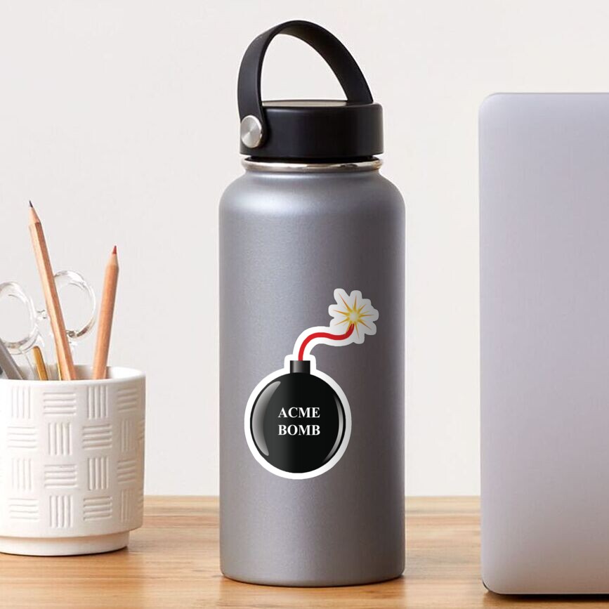 "The Acme Bomb from Roadrunner" Sticker for Sale by Drewaw | Redbubble