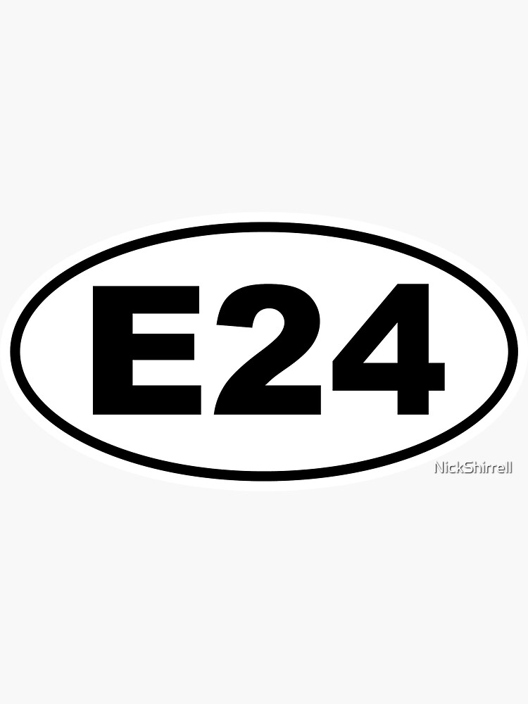 "E24 Chassis Code Marathon Style" Sticker for Sale by NickShirrell ...
