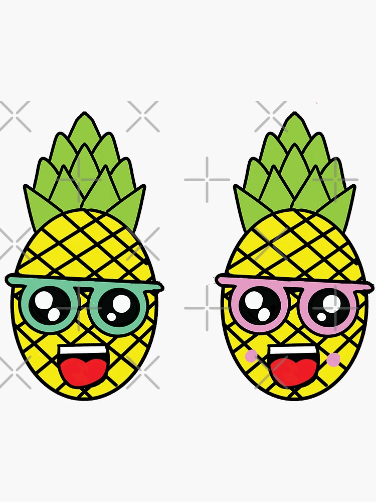 "Mr. & Mrs. Pineapple " Sticker for Sale by KaySplashDesign | Redbubble