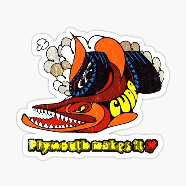 "Vintage Bar_racu_da Ply_mouth Makes It Logo" Sticker for Sale by ...