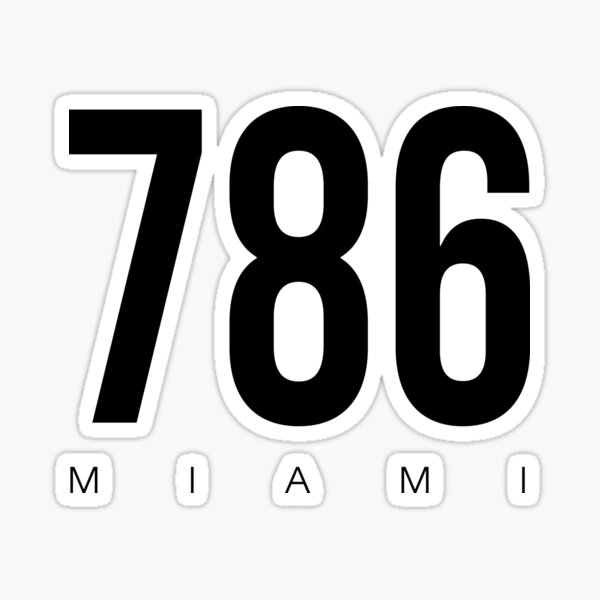 "Miami, FL - 786 Area Code" Sticker by CartoCreative | Redbubble