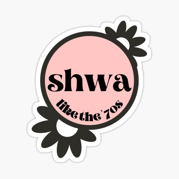 "shwa like the '70s CORAL PINK & BLACK" Sticker for Sale by CConvey ...