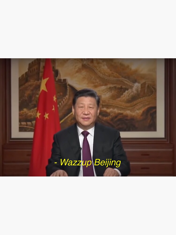 "Wazzup Beijing meme" Sticker for Sale by ThatOneGuy2021 | Redbubble