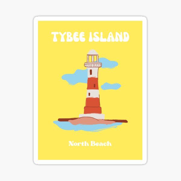 "Georgia Southern Colorful Prints Tybee Island" Sticker for Sale by ...