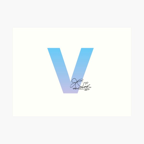 "BTS V SIGNATURE" Art Print for Sale by STUDIO-JJ | Redbubble
