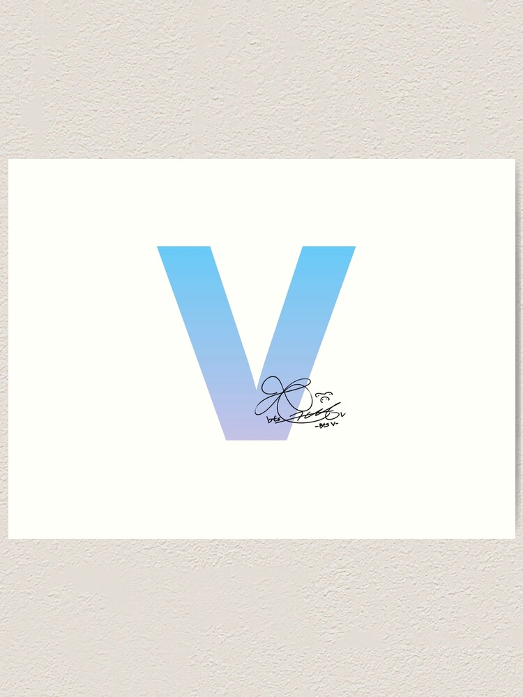 "BTS V SIGNATURE" Art Print for Sale by STUDIO-JJ | Redbubble