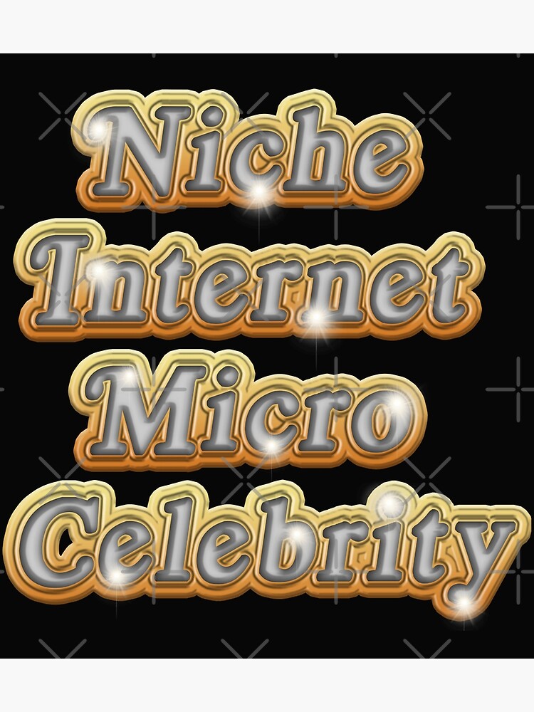 "Niche Internet Micro Celebrity" Poster for Sale by CedricDavis88 ...
