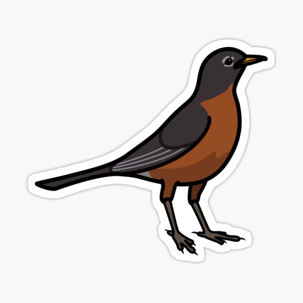 "American Robin State Bird Graphic Illustration" Sticker for Sale by ...