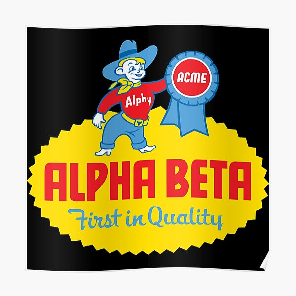 "Alpha Beta Logo - Defunct Supermarket Chain T-Shirt" Poster for Sale ...