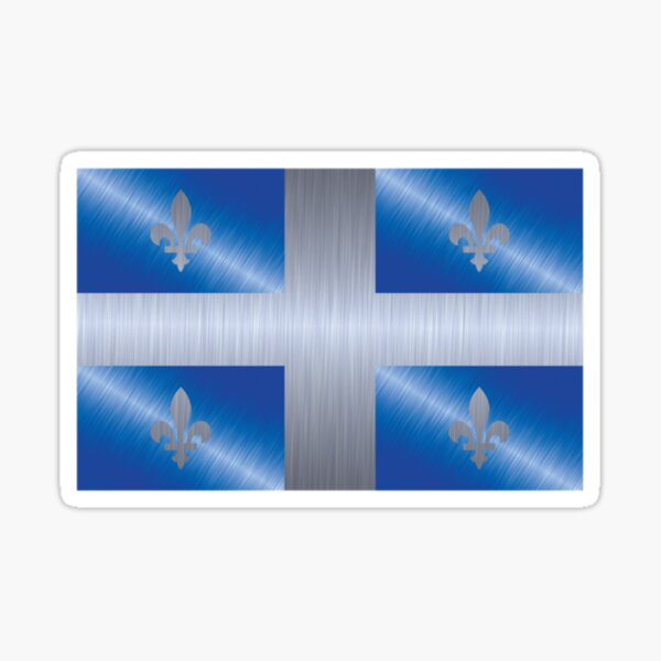 "Québec Flag Metallic " Sticker for Sale by BrewerPatrick4 | Redbubble