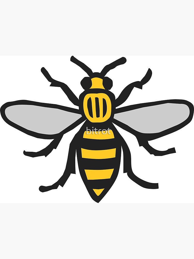 "Manchester Bee, Classic Edition" Art Print for Sale by bitrot | Redbubble