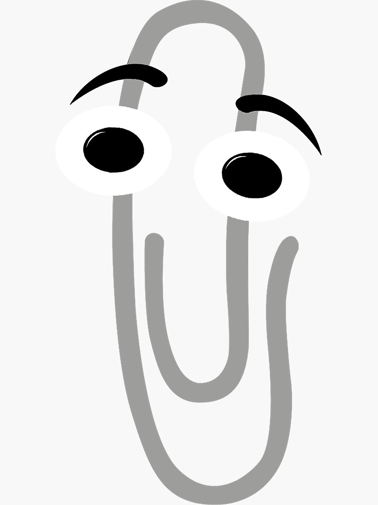 "R.I.P. Clippy" Sticker for Sale by JulianCurry | Redbubble