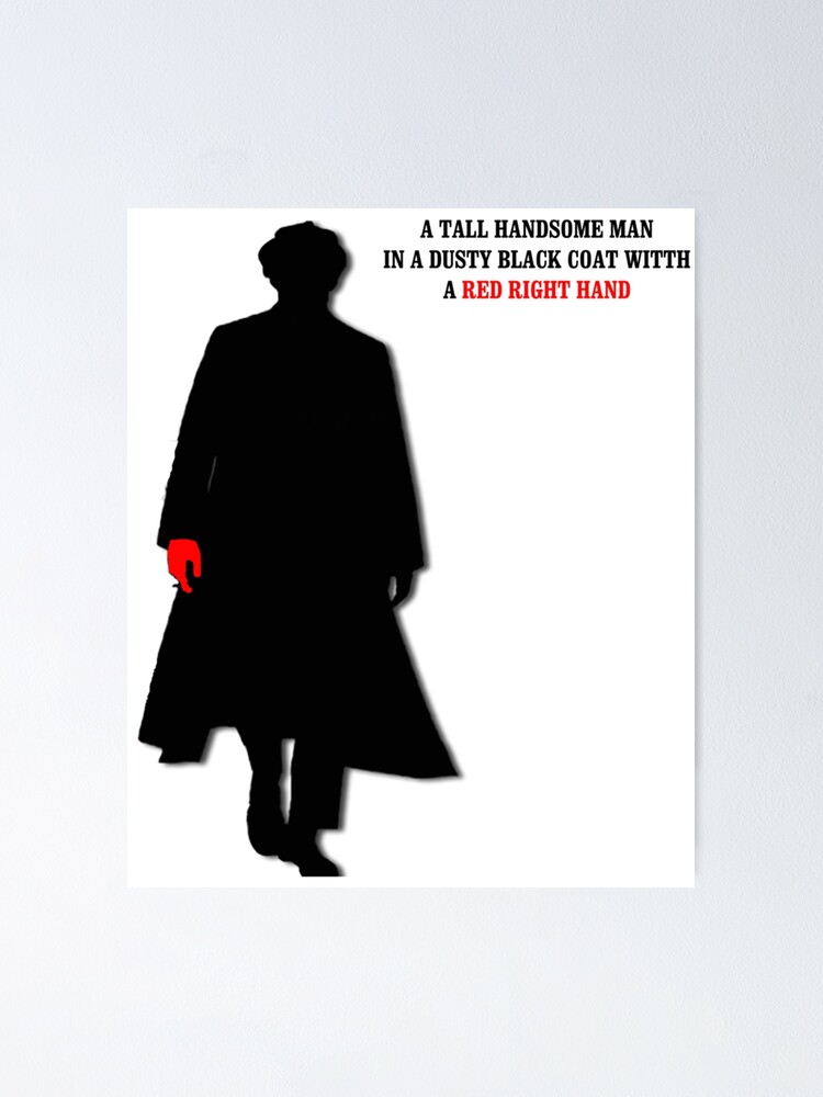 "Red Right Hand " Poster for Sale by JesseNoble | Redbubble