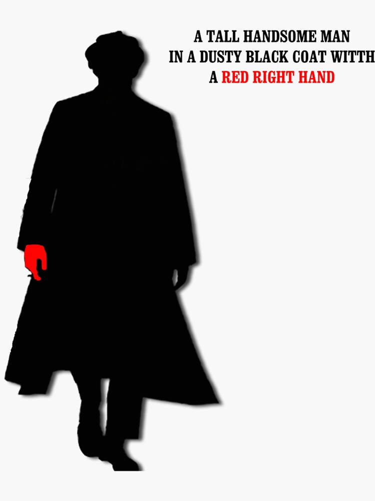 "Red Right Hand " Sticker for Sale by JesseNoble | Redbubble