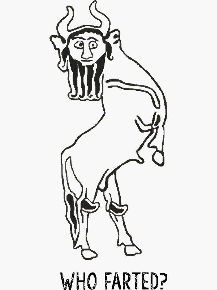 "Funny Creature Who Farted " Sticker for Sale by dibarilatskof | Redbubble