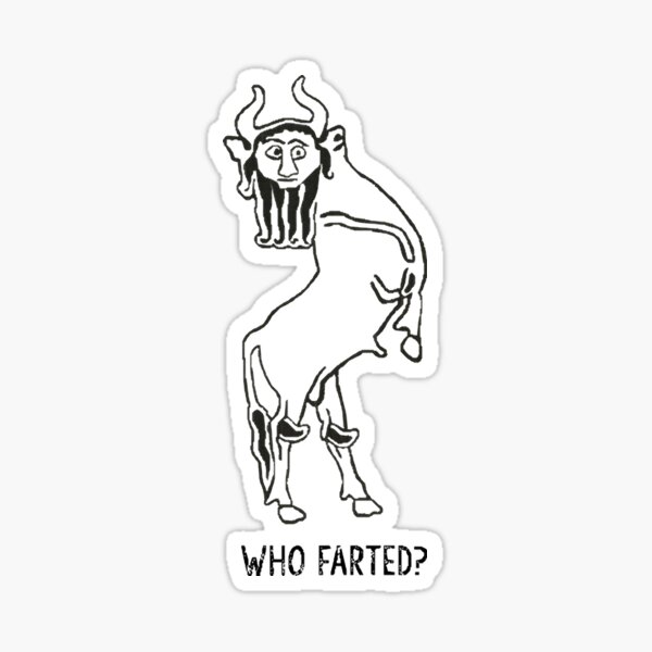 "Funny Creature Who Farted " Sticker for Sale by dibarilatskof | Redbubble