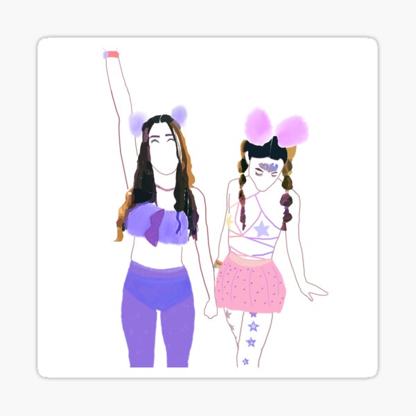 "Rave girls" Sticker for Sale by Mashedcukes | Redbubble