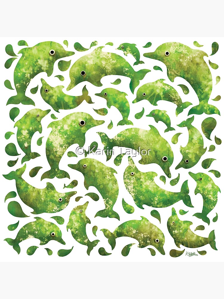 Lime Green Dolphins Dolphin T Shirt Build A Shirt (Front / MN)