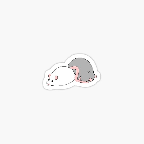 "Pixel Big Rats" Sticker for Sale by shinkaillust | Redbubble