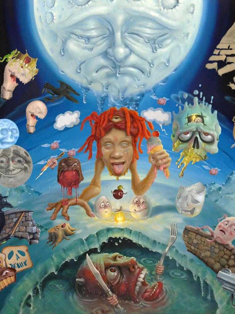 "SAD MOON" Sticker for Sale by Inezharrington | Redbubble