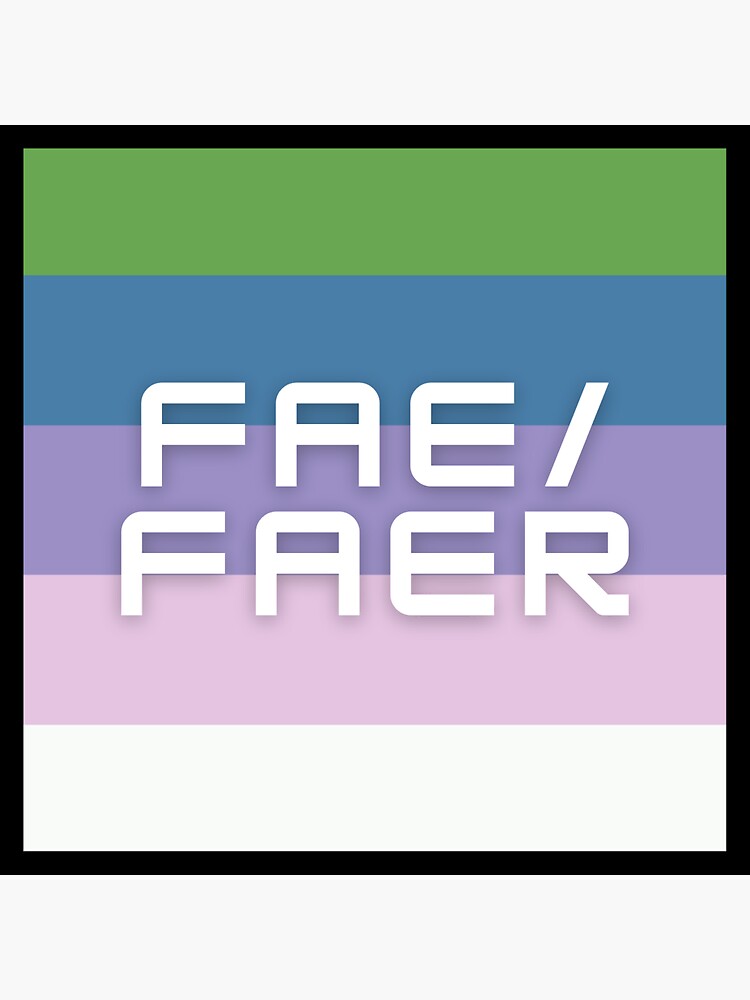 "Fae/Faer Arogender Pride" Sticker for Sale by voidpunk-aro | Redbubble