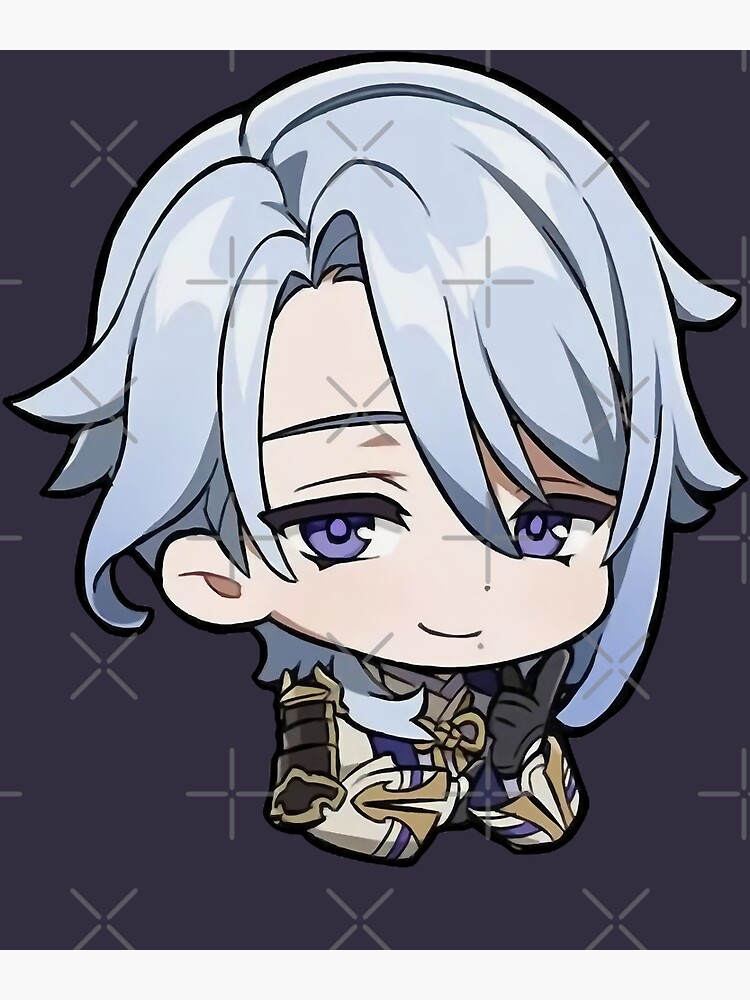 Póster «Envolvente personaje acuático Chibi Ayato Smirk Smile Genshin ...