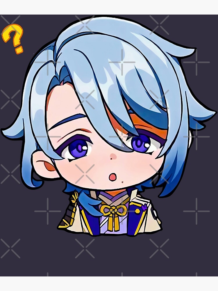 "Enveloping Aquatic Character Cute Chibi Kamisato Ayato - Genshin ...