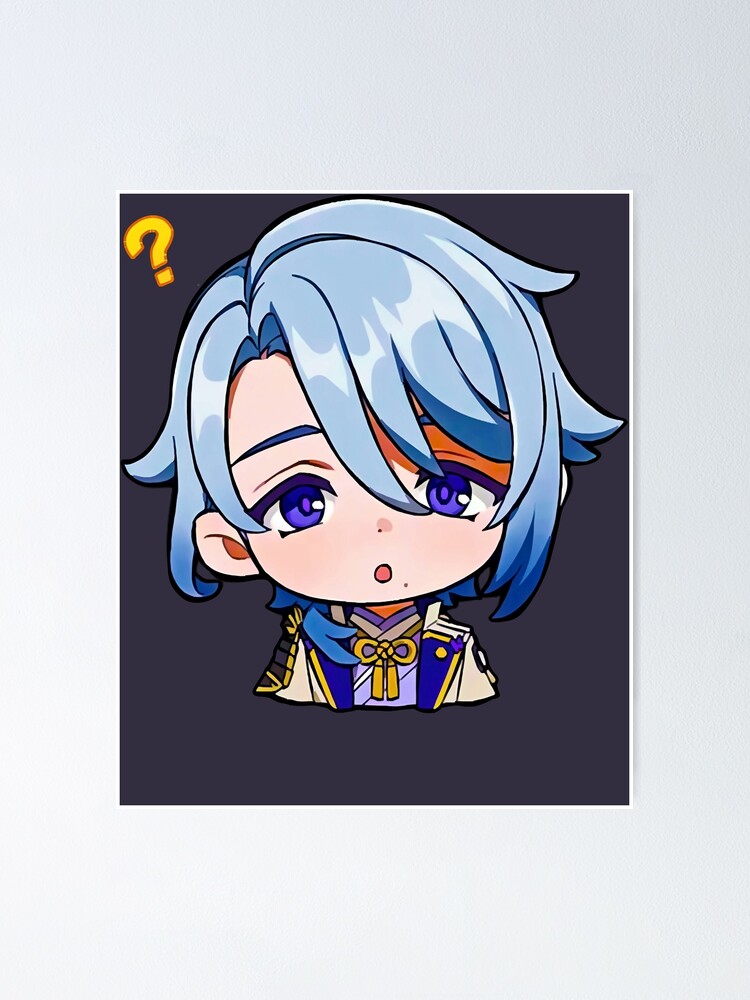 Póster «Carácter acuático envolvente Lindo Chibi Kamisato Ayato ...