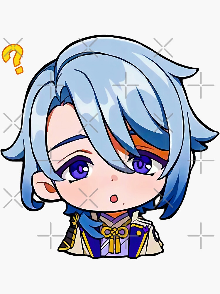 Pegatina «Carácter acuático envolvente Lindo Chibi Kamisato Ayato ...