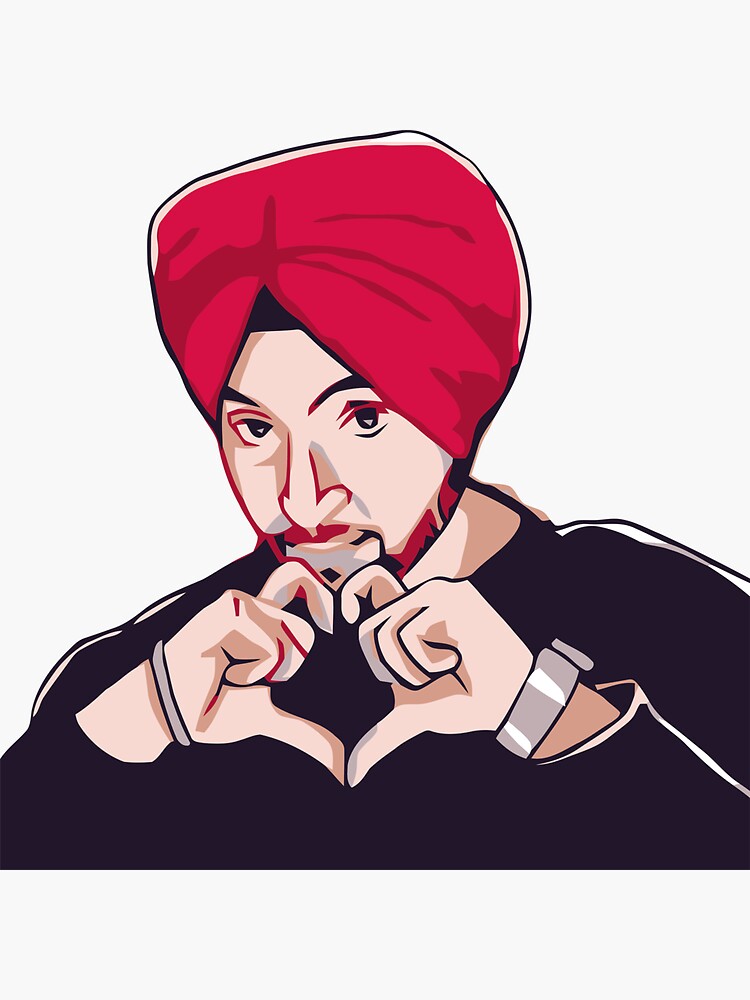 "diljit dosanjh" Sticker for Sale by linseyhayes12 | Redbubble